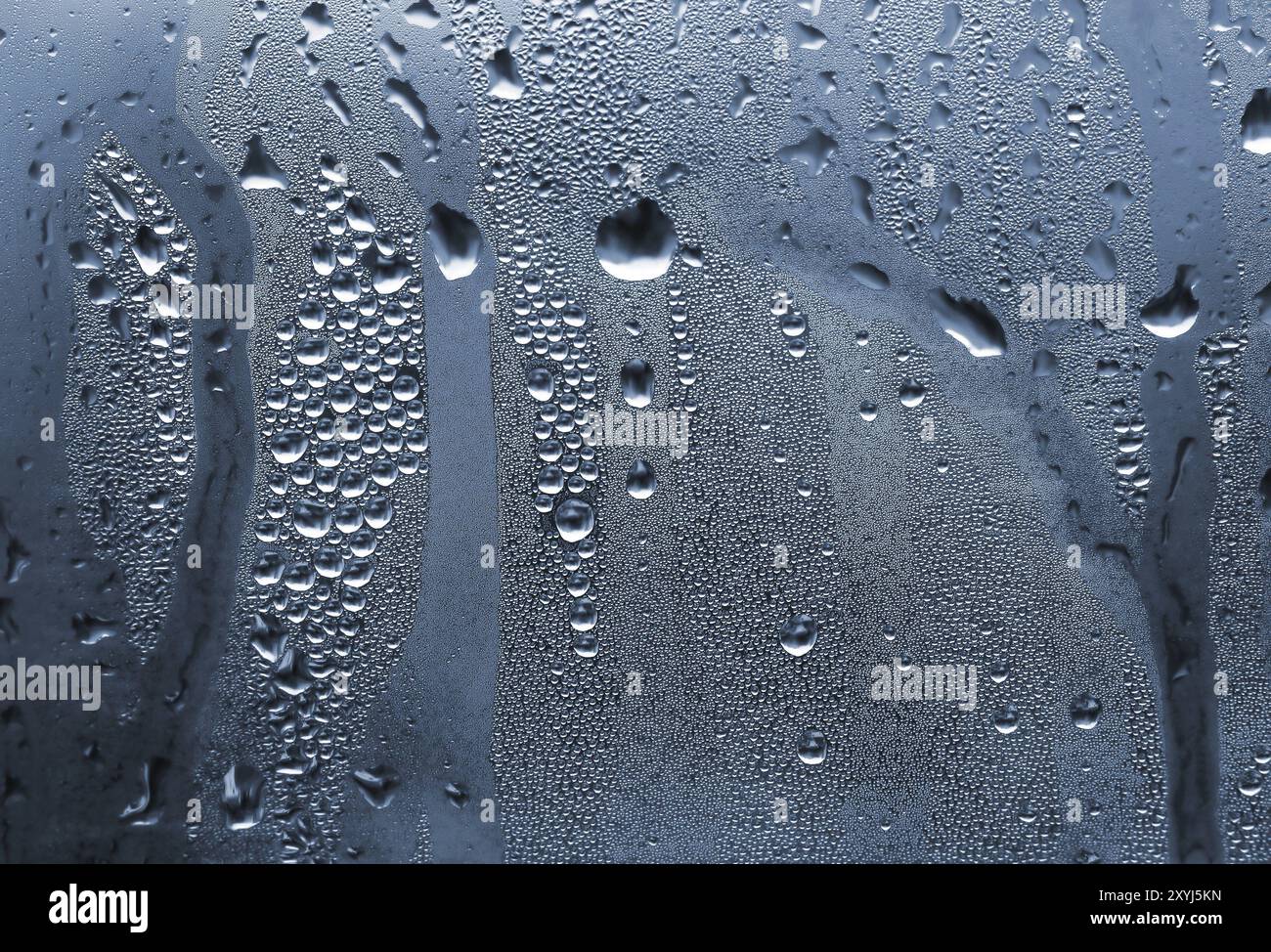 Natural large and fine water drops on glass Stock Photo - Alamy