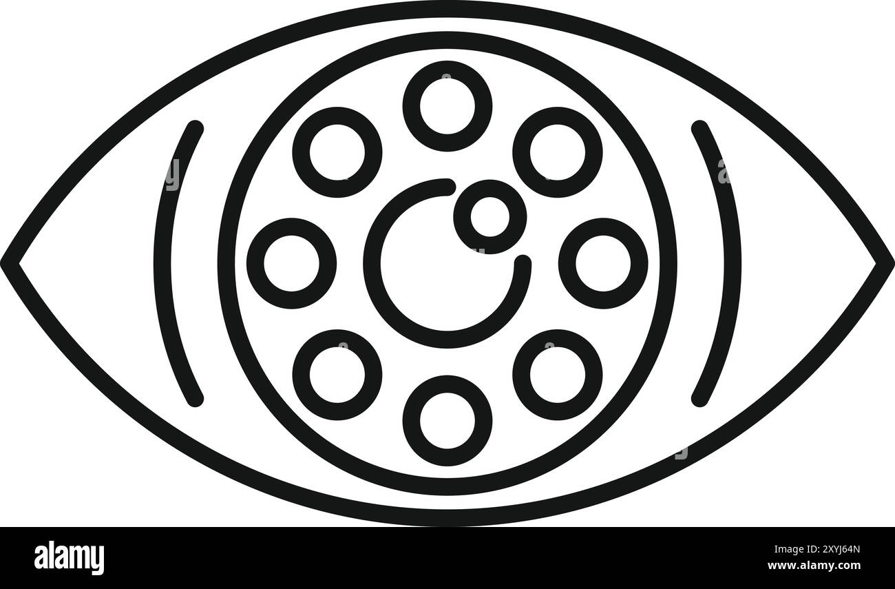 This icon represents a bionic eye, symbolizing enhanced vision and ...