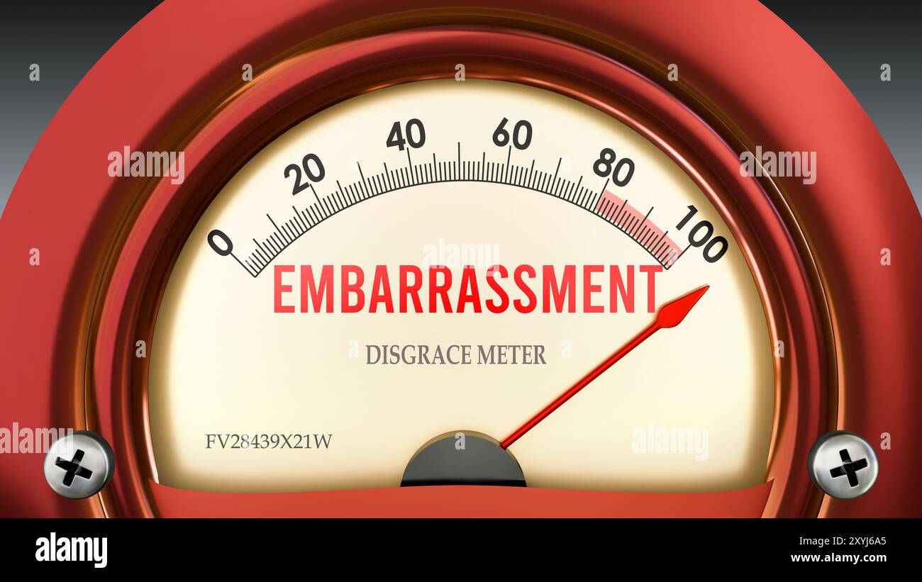 Embarrassment and disgrace that is hitting a full scale hi-res stock photography and images - Alamy