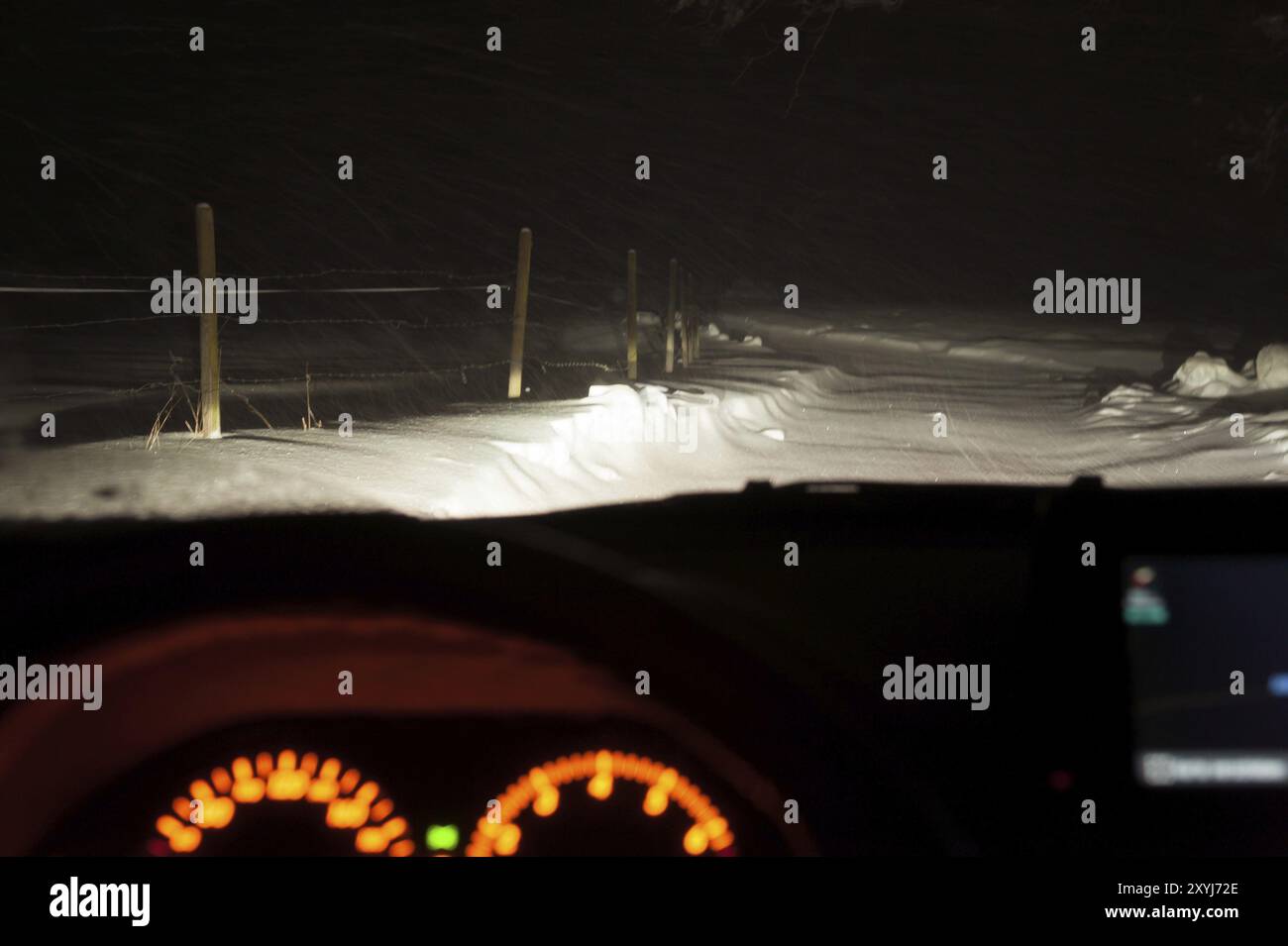 Inside view car during heavy hi-res stock photography and images - Alamy