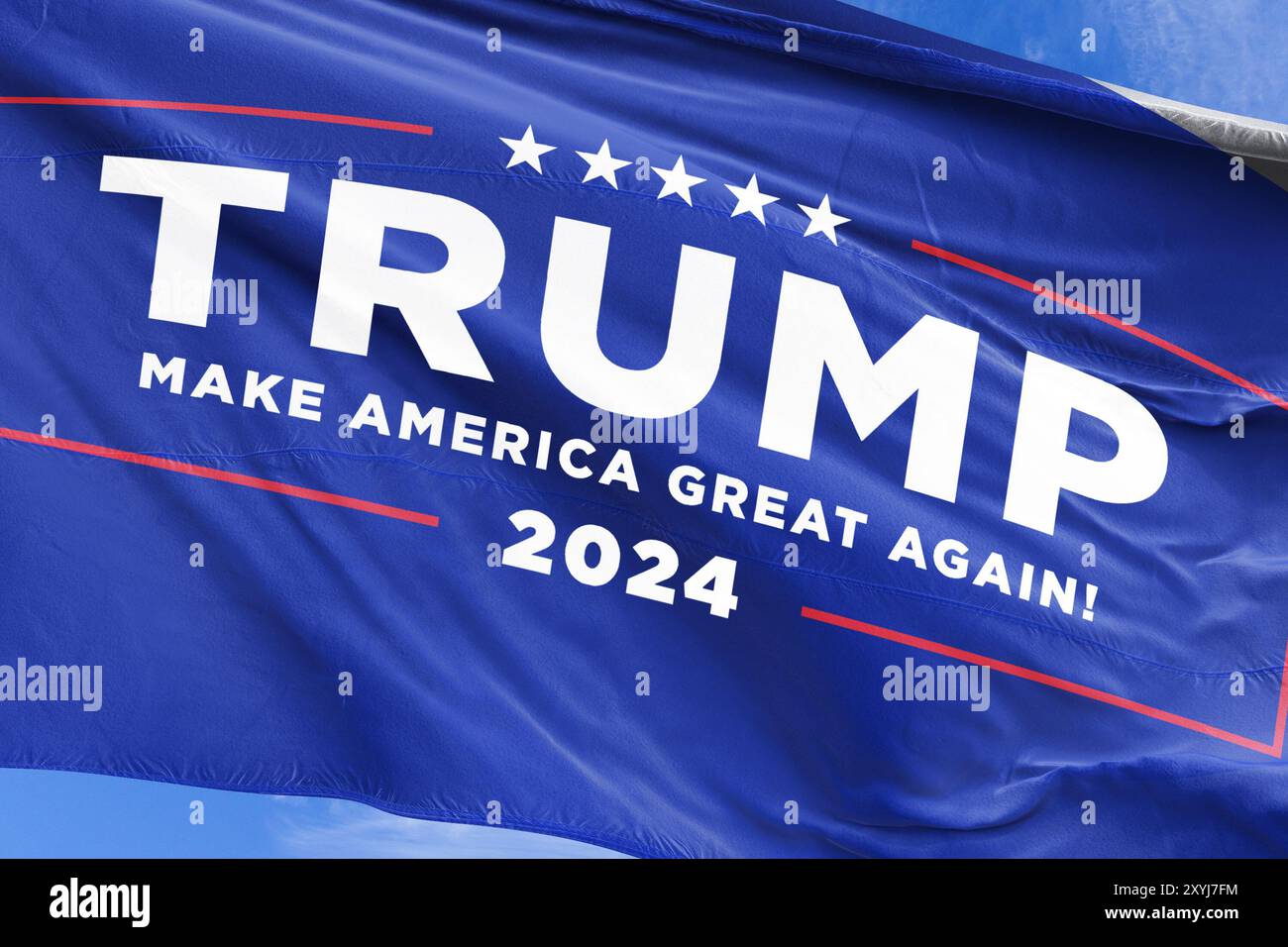 Donald Trump 2024 presidential campaign flag Stock Photo - Alamy