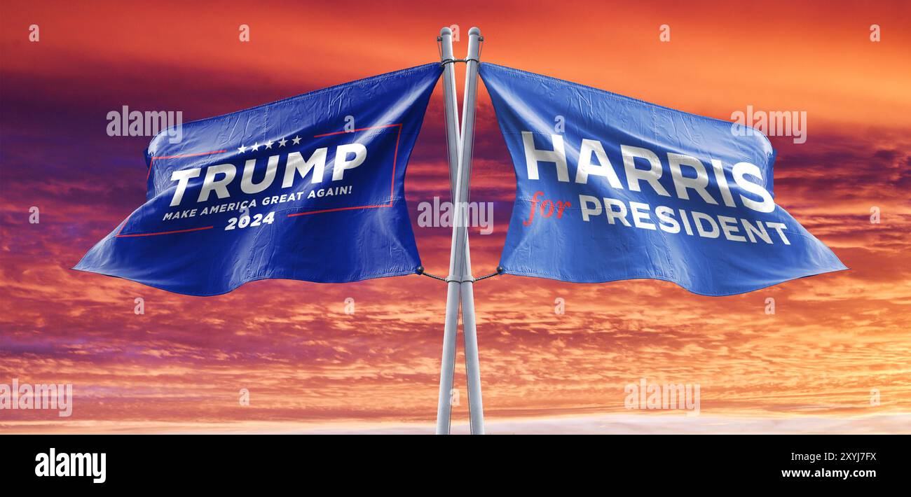 donald trump vs kamala harris debate Stock Photo - Alamy