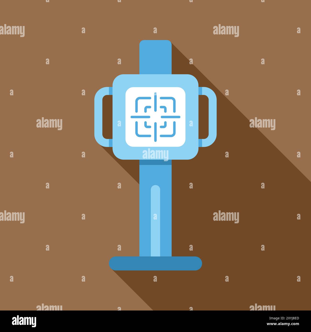 Airport body scanner detecting threats at checkpoint with cross section ...