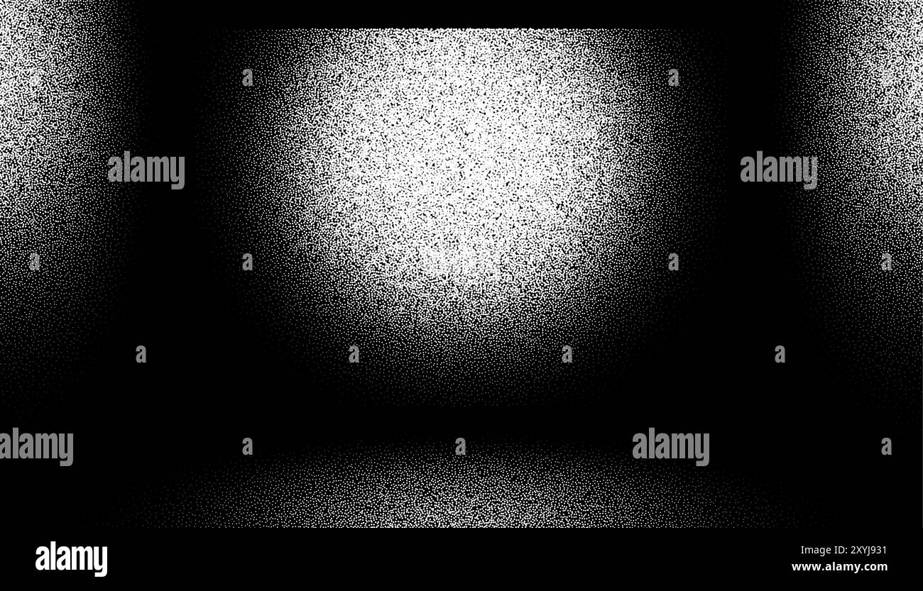 Abstract dark room with lights in retro dotwork style Stock Vector ...