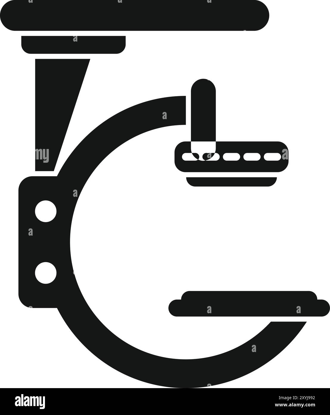 Black icon of a modern medical equipment for radiography scanning ...