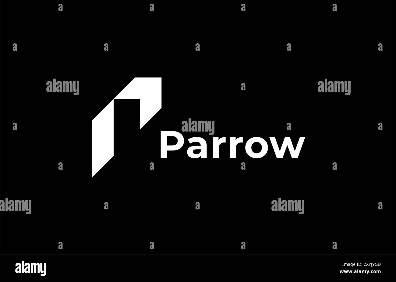 Logo Arrow and Letter P, Template creative design fintech, technology ...