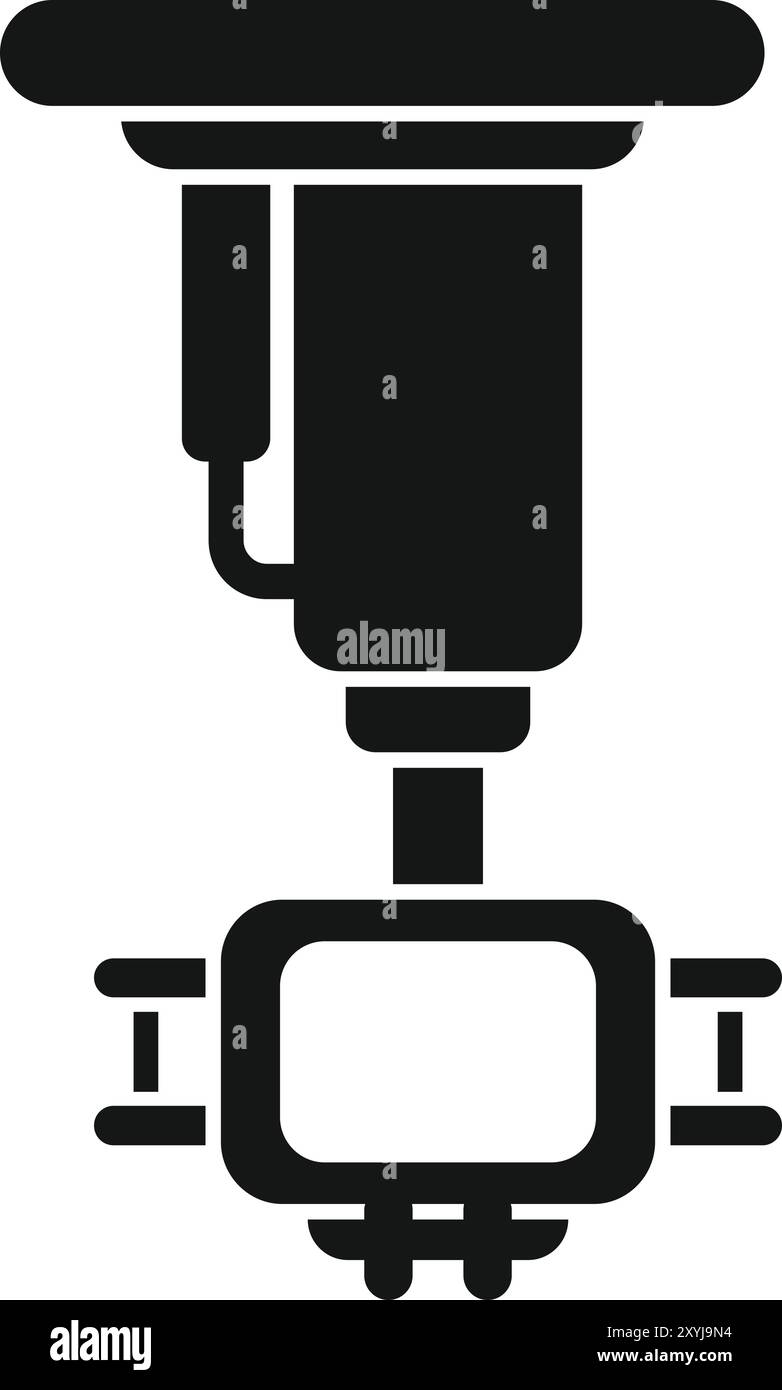 This simple vector icon represents a surgery medical lamp hanging from ...