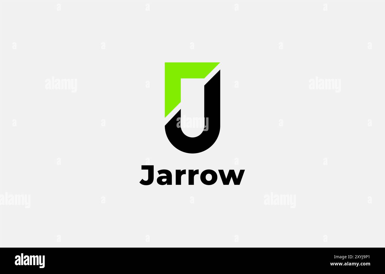 Logo Arrow and Letter J, Template creative design fintech, technology ...