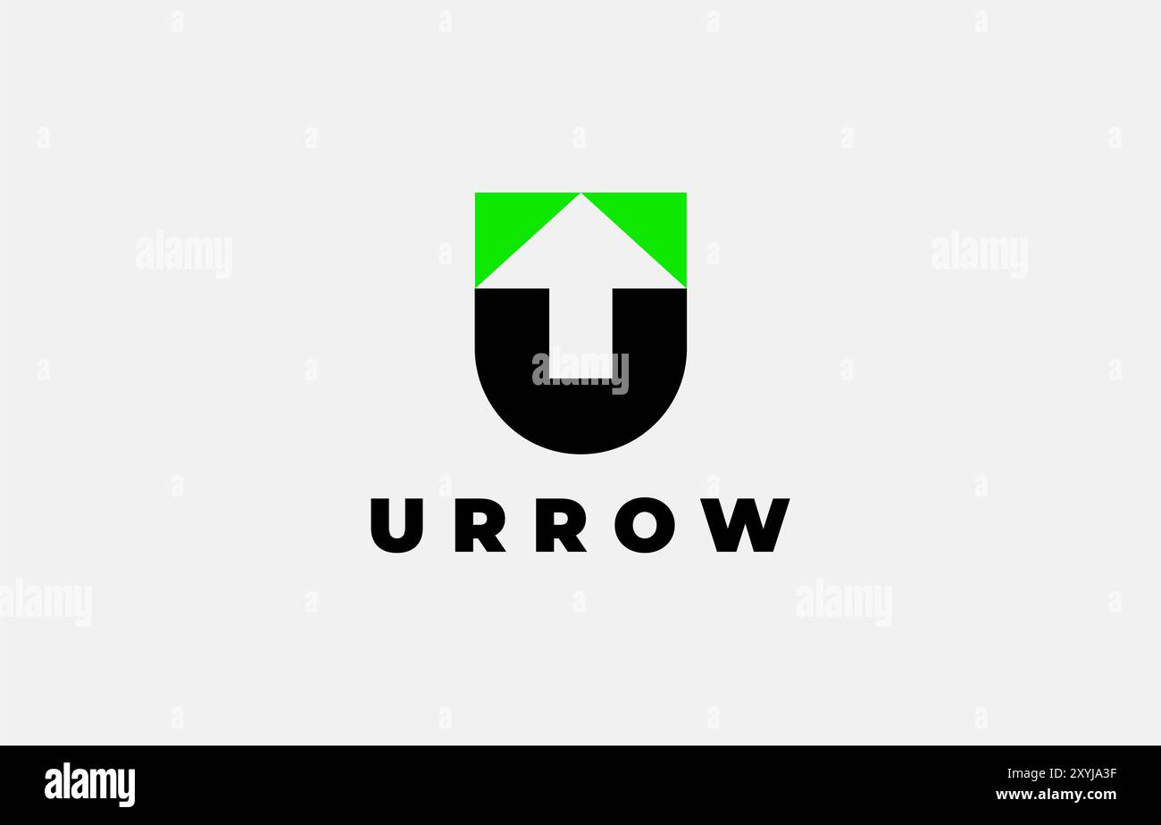 Logo Arrow and Letter U, Template creative design fintech, technology ...