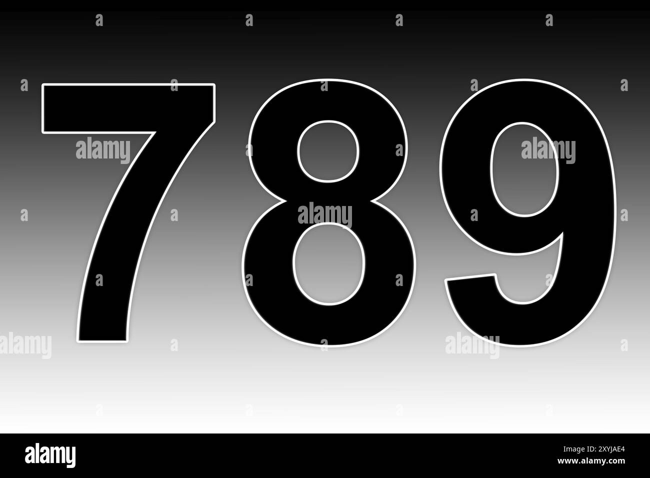 Zahlen 7, 8, 9 Stock Photo - Alamy