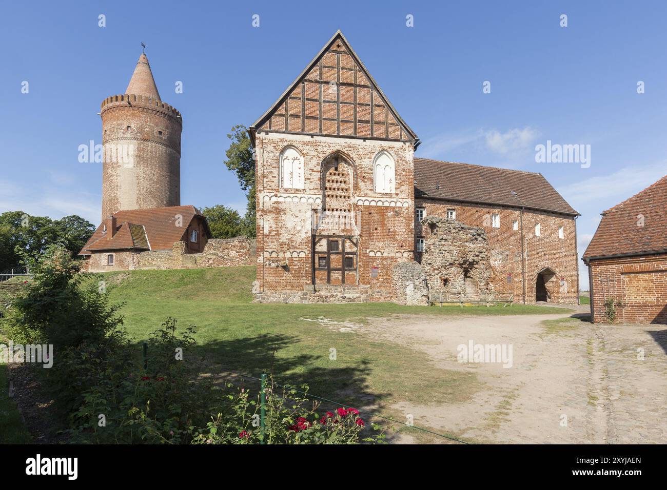 The medieval Stargard Castle in Mecklenburg-Vorpommern, East Germany ...