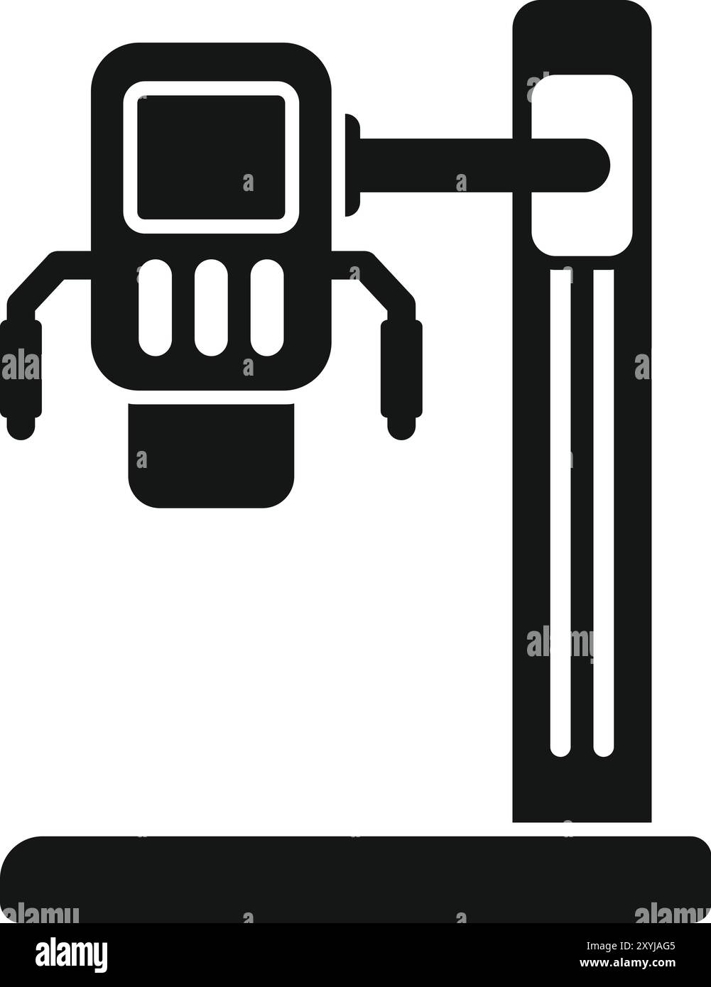 Black silhouette of a digital x ray machine, representing modern ...