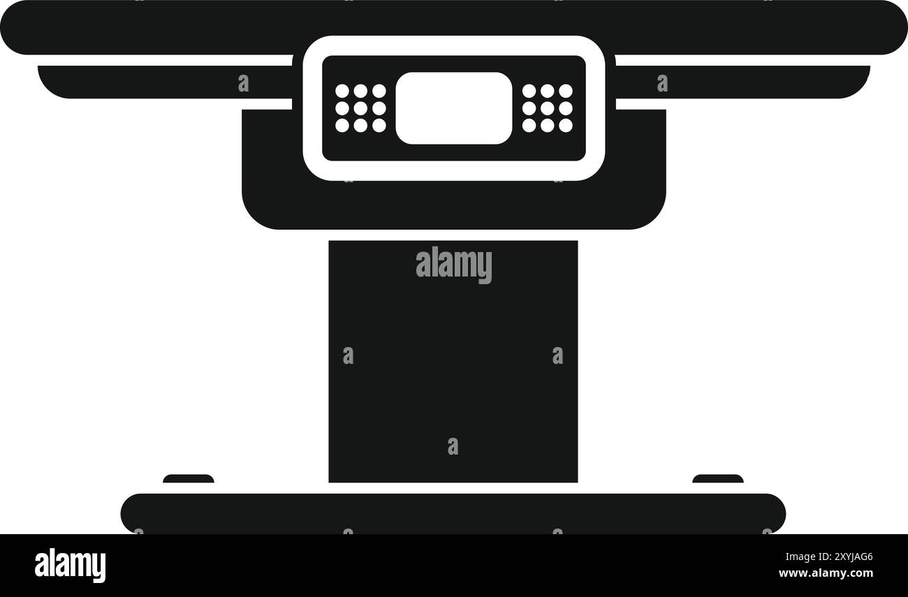 Black silhouette of a medical scanner machine used for radiography in ...