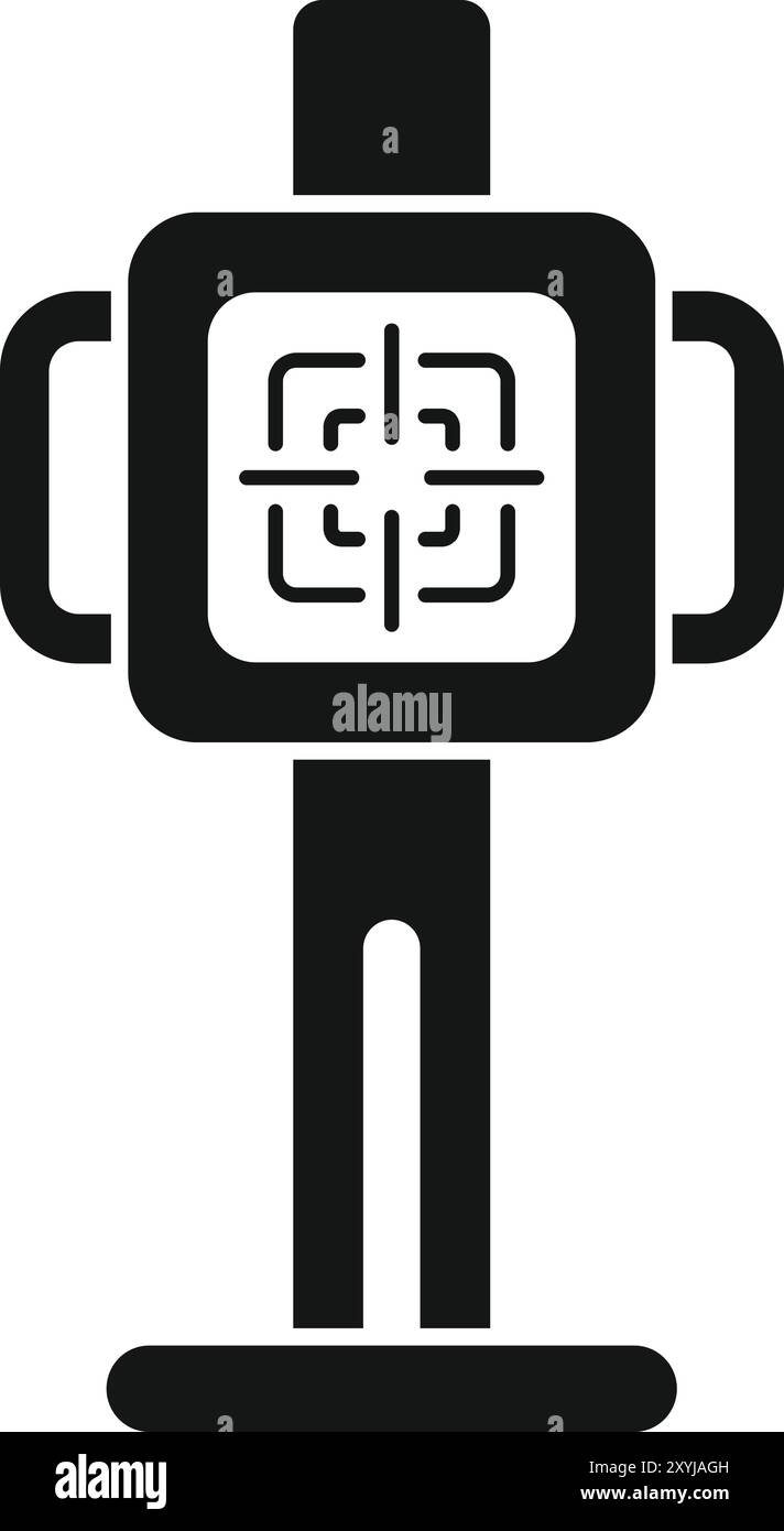 Simple vector icon of an electronic shooting range target system Stock ...