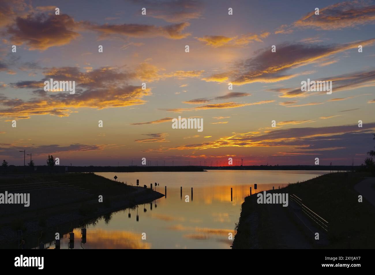 Senftenberger See sunset, Brandenburg, germany, Senftenberger Lake ...