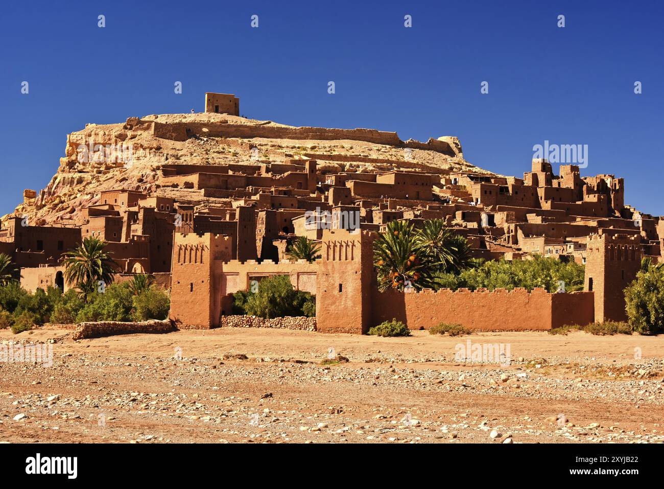 Ait Benhaddou, ancient fortification, made up of six forts (Kasbahs ...