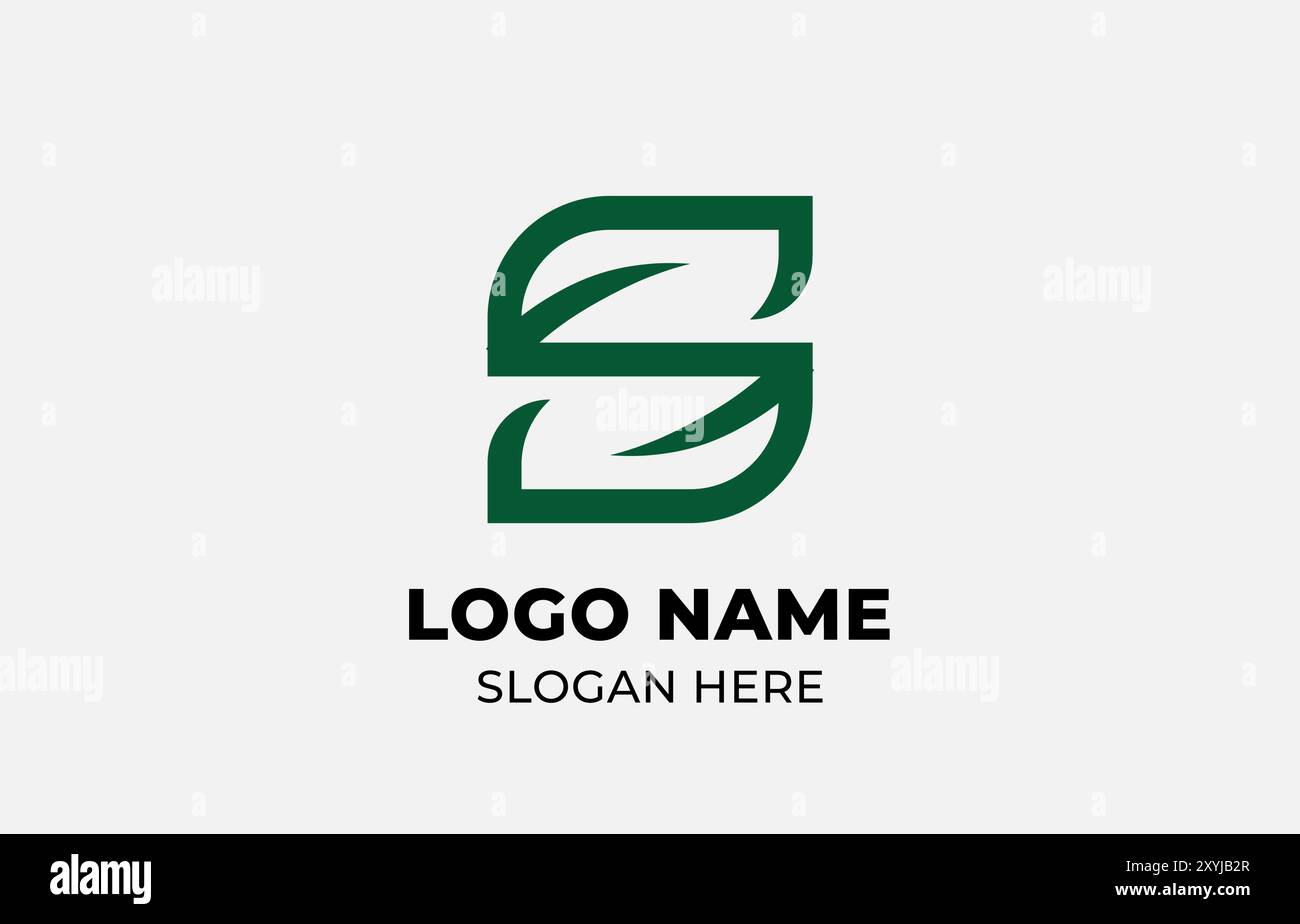 Logo Leaf symbols and Letter S. Template design Nature, tree, go green ...