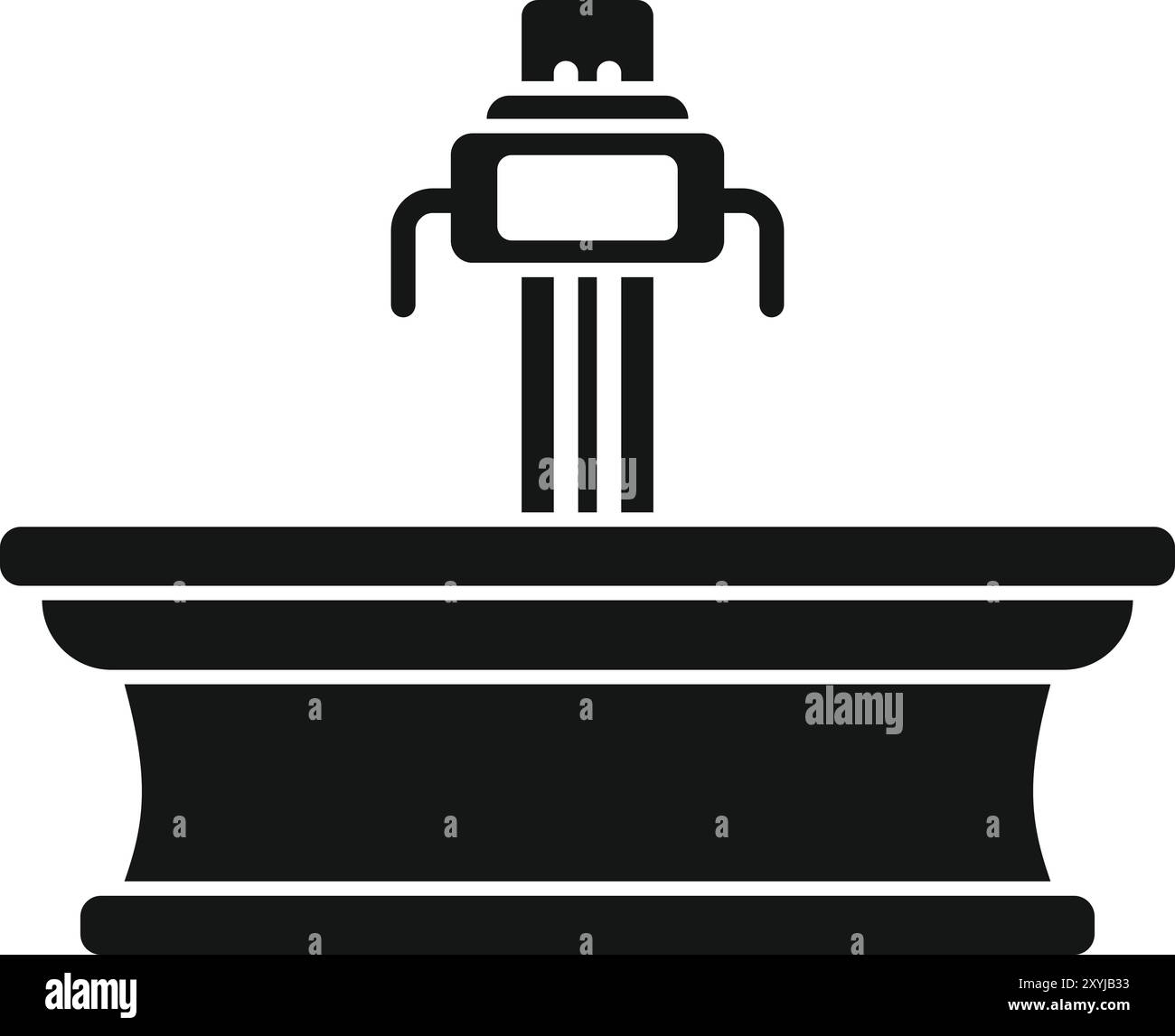 Medical scanner machine making body checkup icon in simple style on a ...
