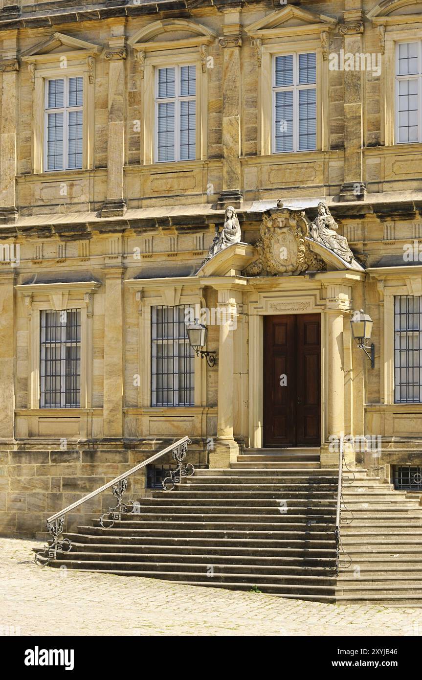 Bamberg, Germany - View of the baroque SCHLOSS SEEHOF palace near the ...