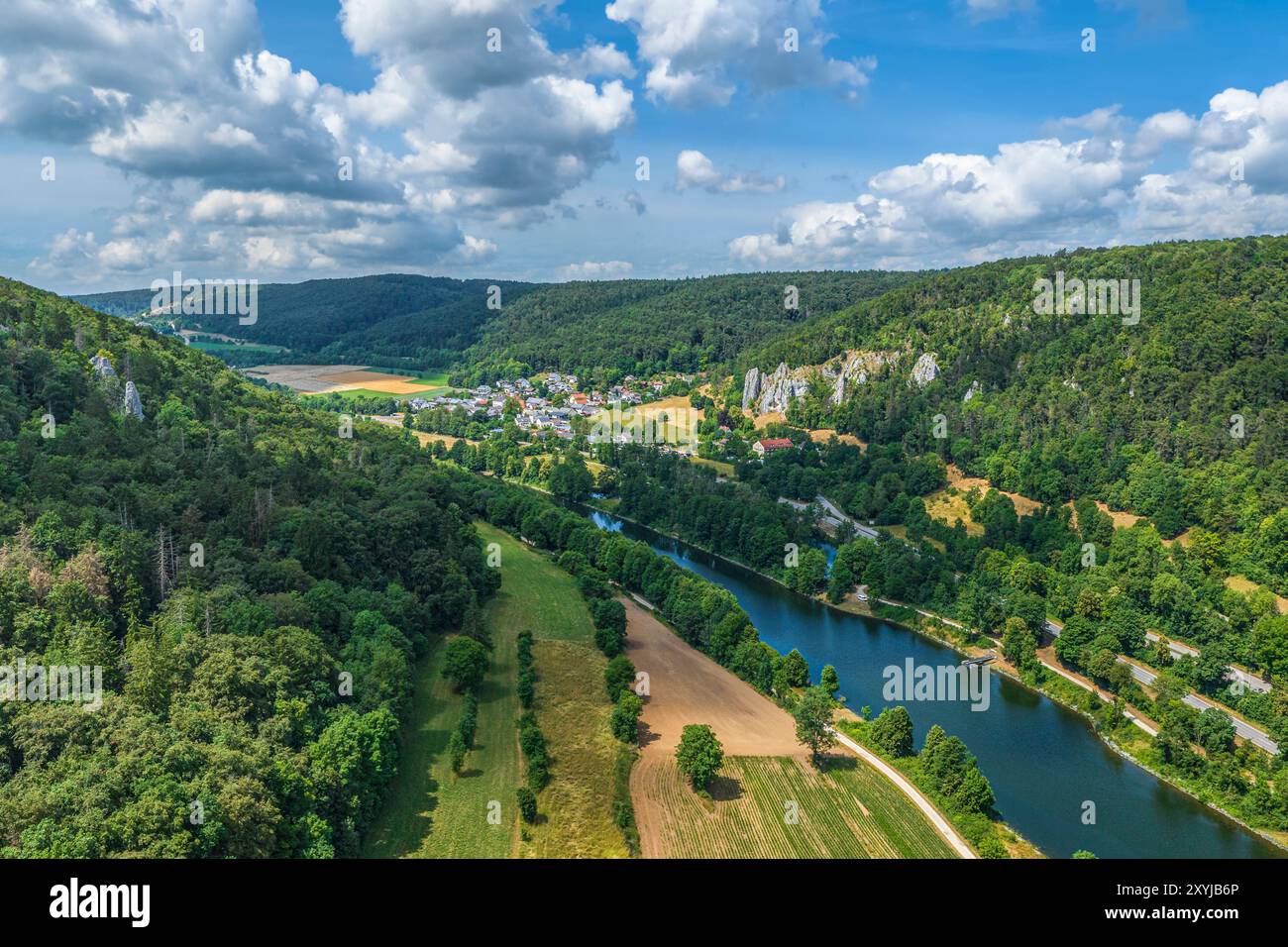 The beautiful Altmuehl Valley around Prunn near Riedenburg in Bavaria ...