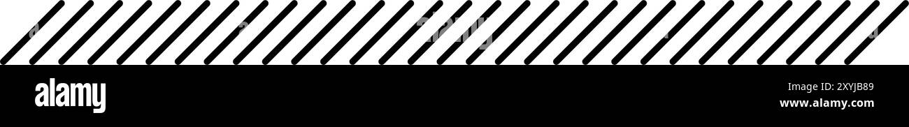 Slash line border. Diagonal parallel lines divider strip. Tilt strip ...
