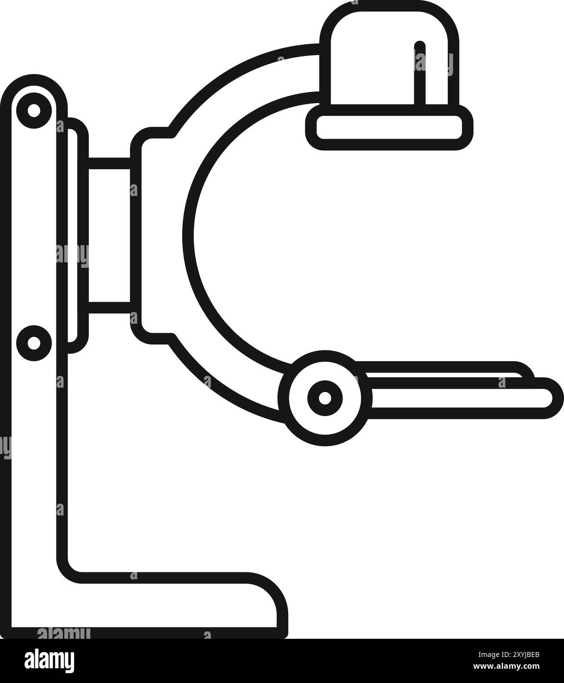 Medical scanner machine drawing for modern clinic examination of ...