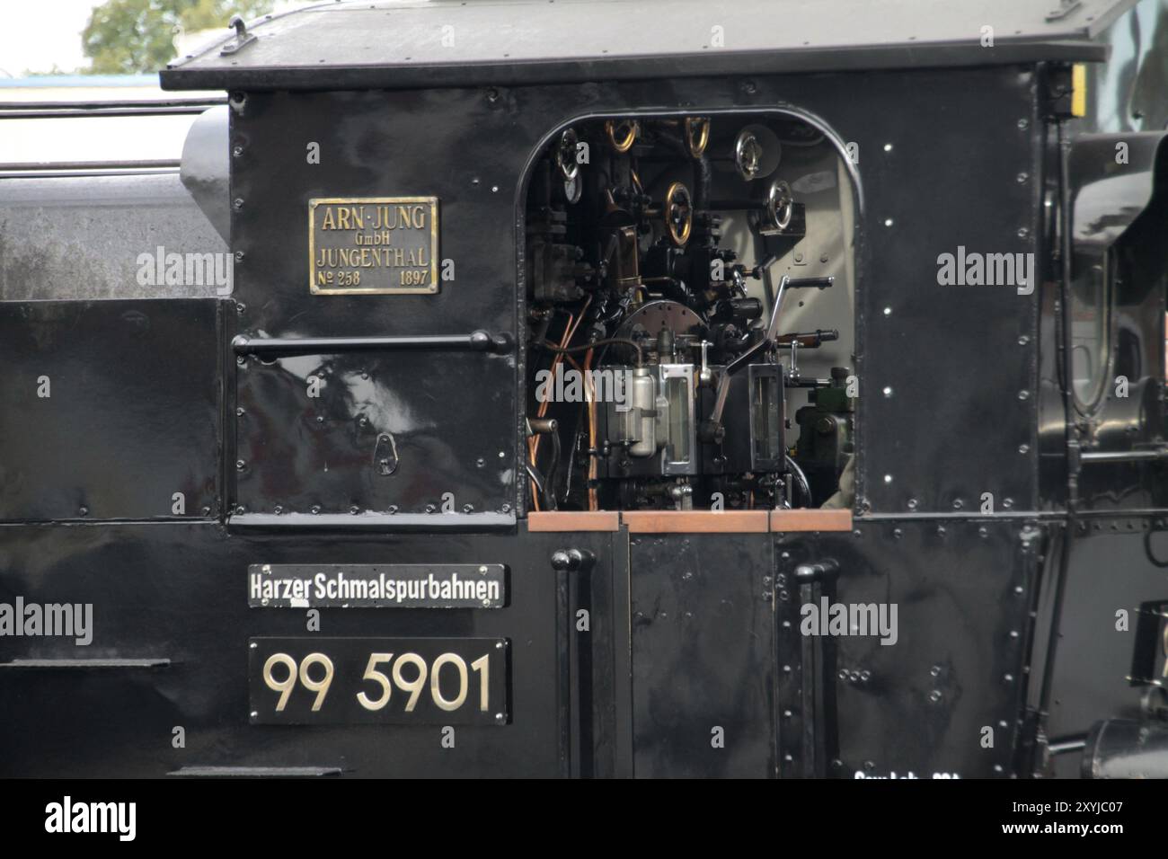 Detail of a steam locomotive Stock Photo - Alamy