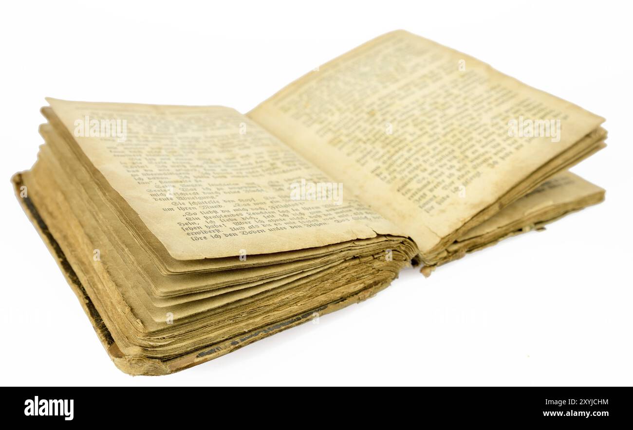 Old open book Stock Photo - Alamy