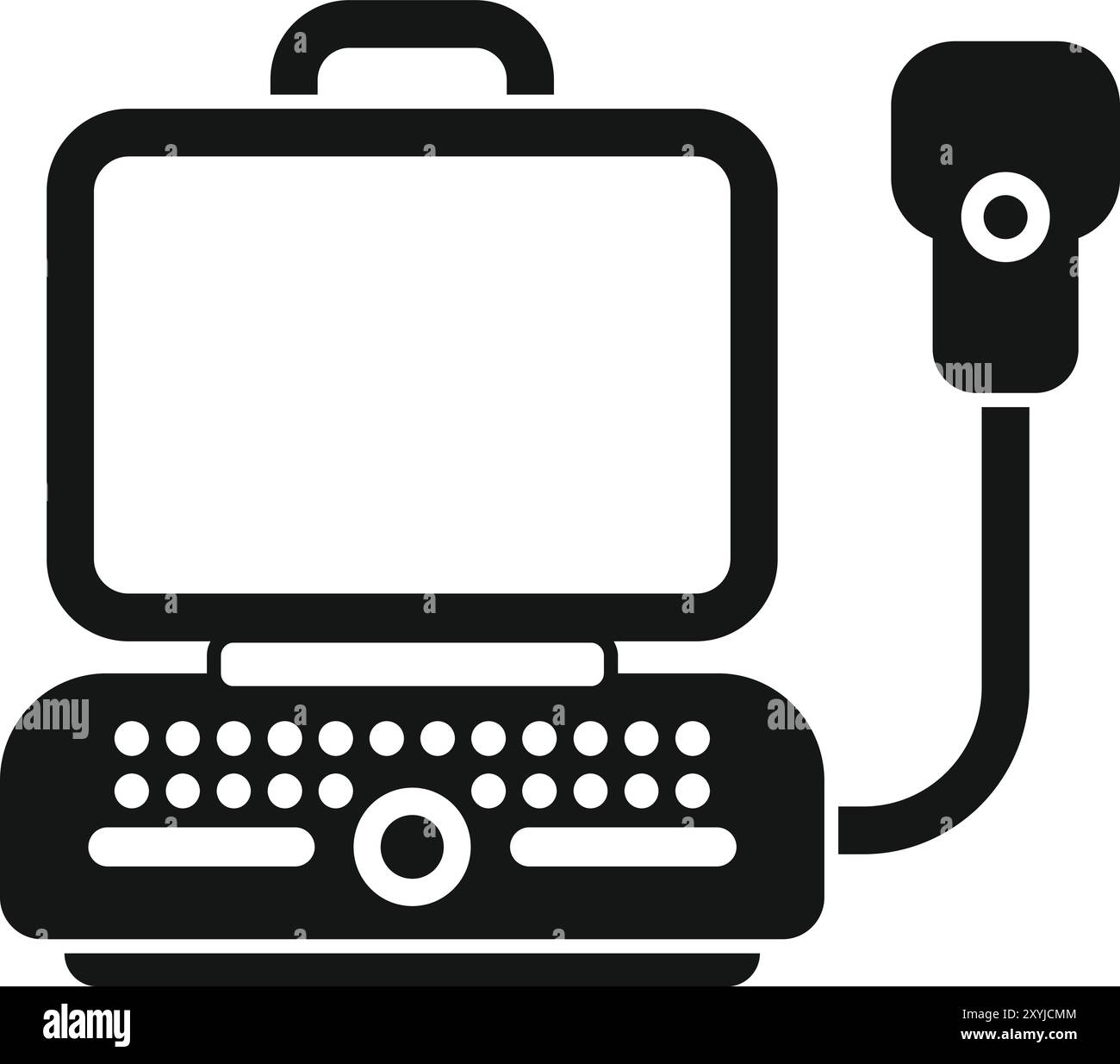 Ultrasound machine generating sound waves for medical imaging diagnosis ...