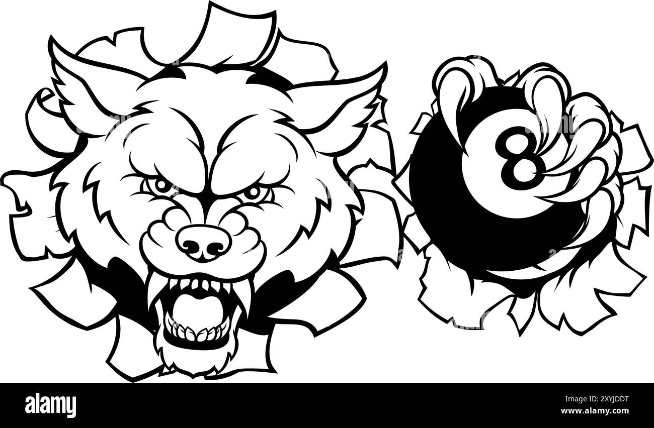 Cartoon eight ball Black and White Stock Photos & Images - Alamy