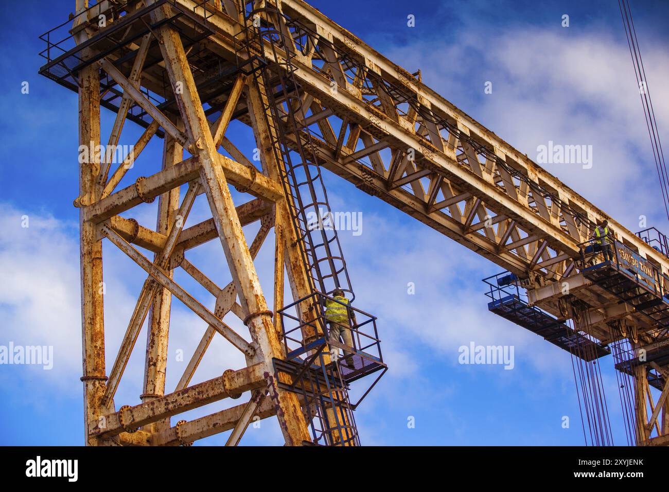 Construction worker climbs hi-res stock photography and images - Alamy
