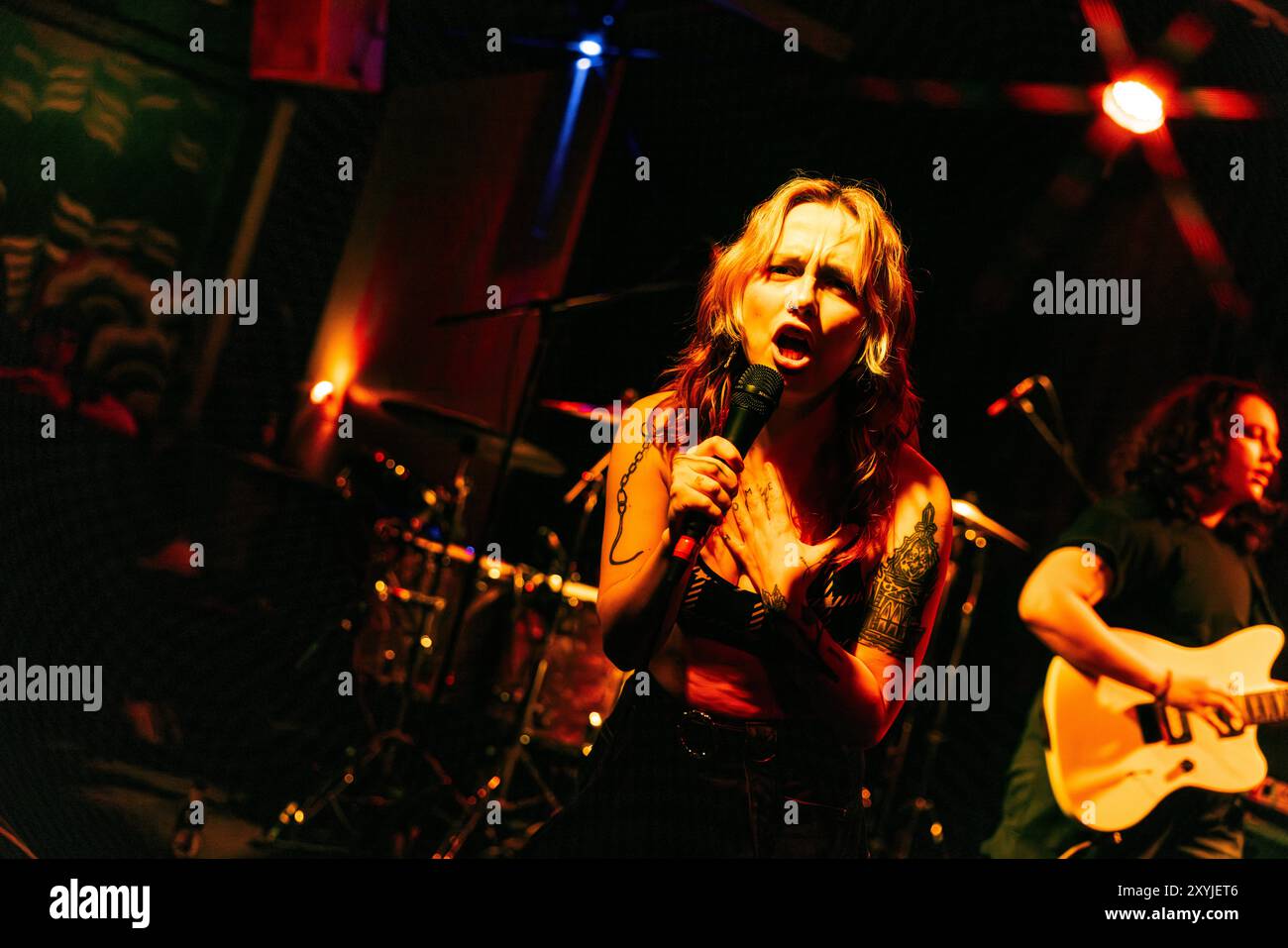 Milan, Italy, 27th April 2024. British punk band Witch Fever perform ...