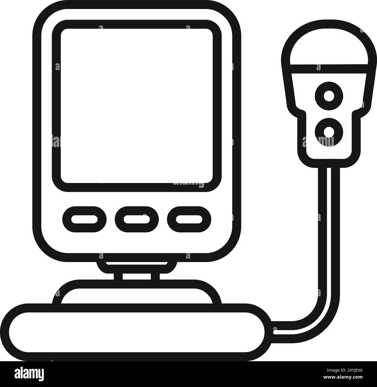 Portable ultrasound machine displaying medical scan results on its ...