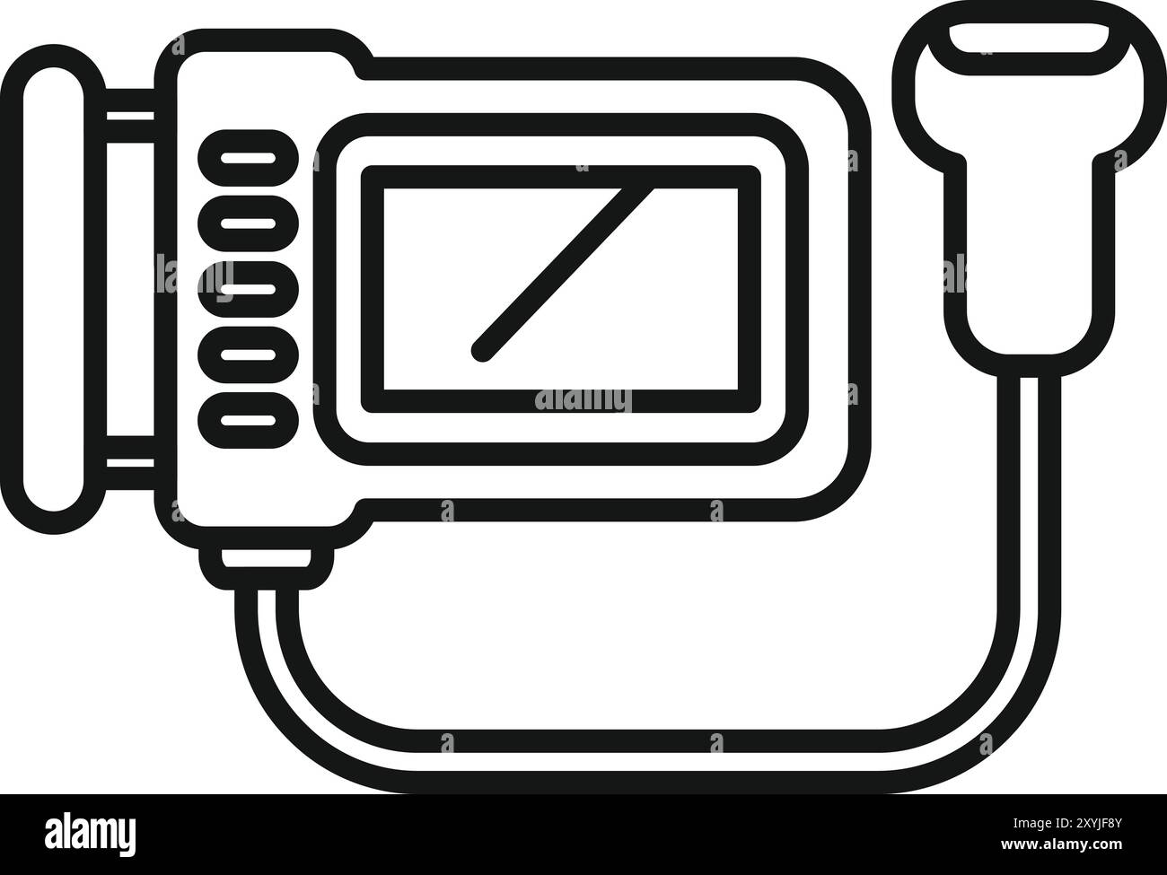 Ultrasound machine icon representing a sonography scanner, commonly ...
