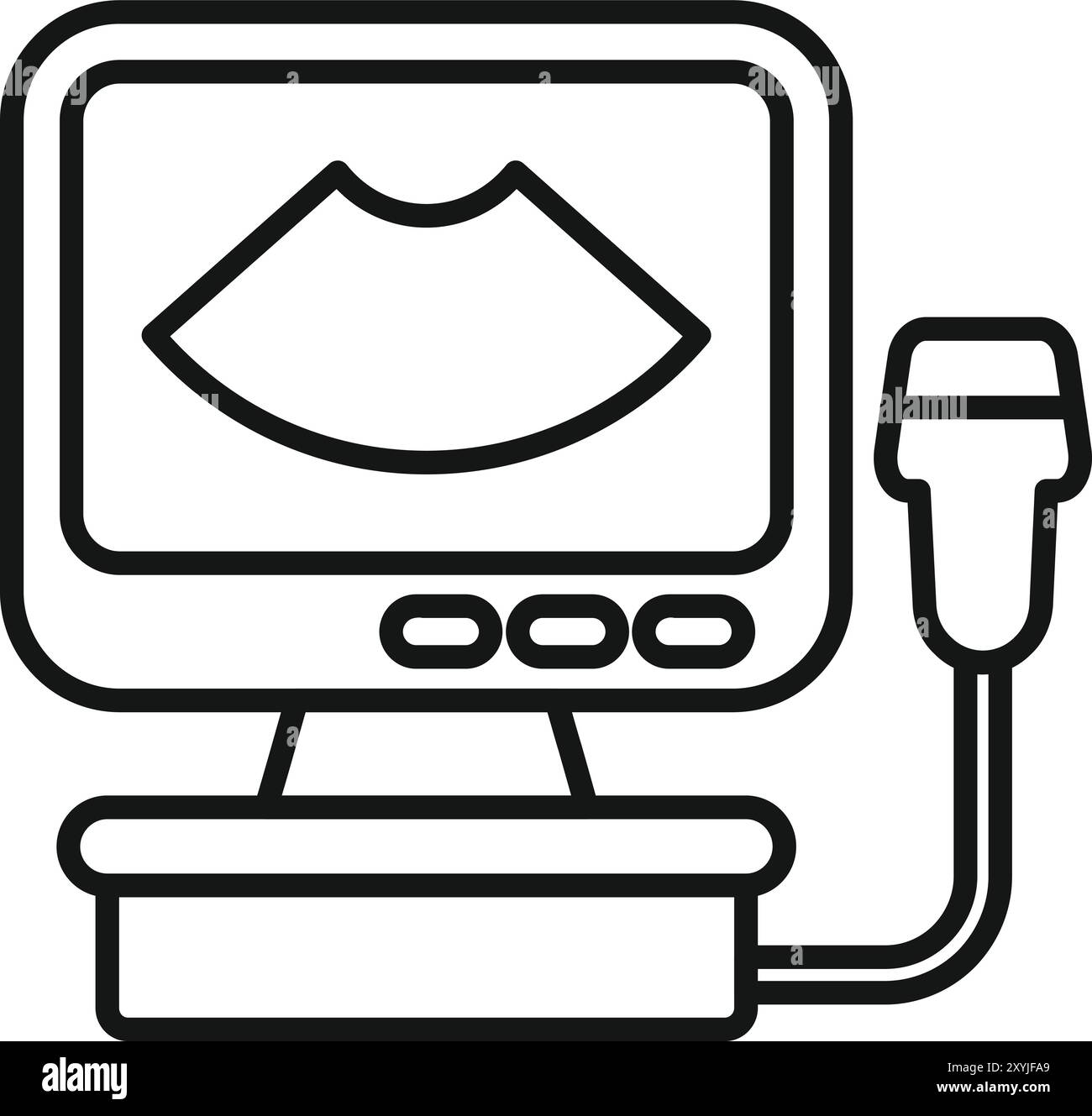 Ultrasound machine showing baby scan during pregnancy examination at ...