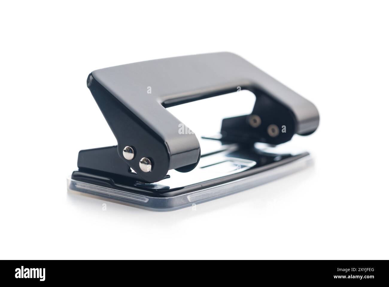 Black office hole puncher isolated on a white background Stock Photo ...