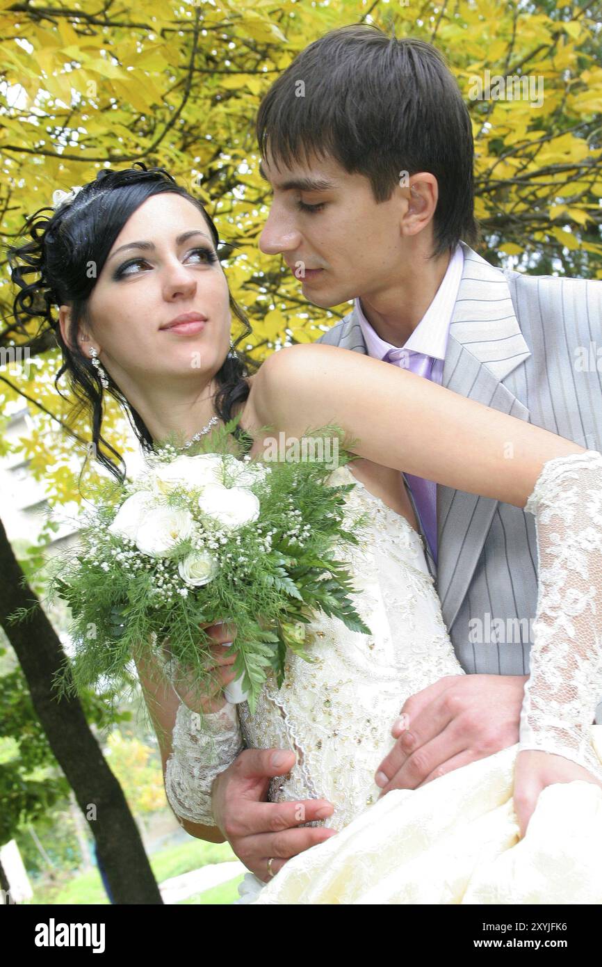 Just married together Stock Photo - Alamy