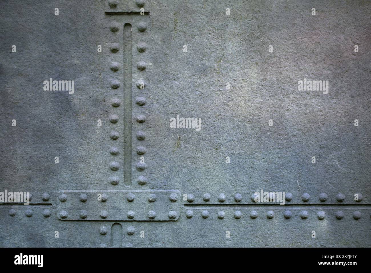 Metal plate with rivets, grunge Stock Photo - Alamy