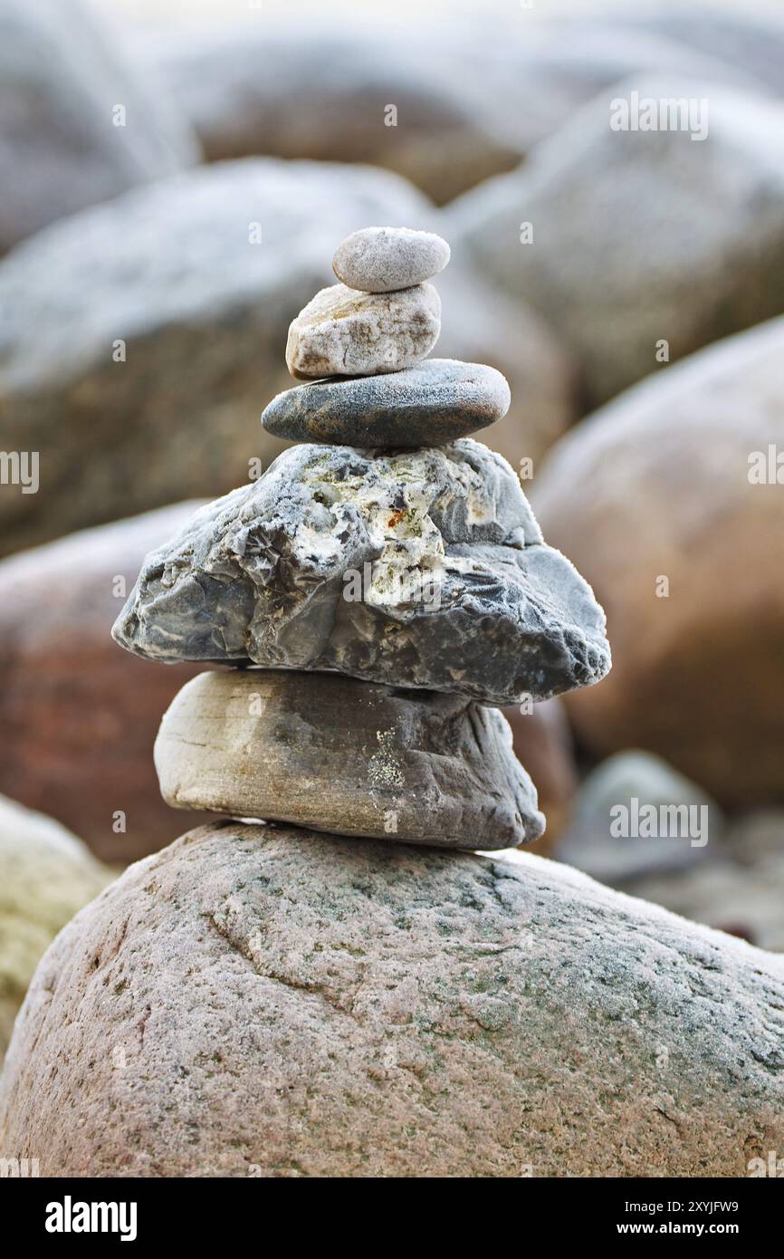Stone stacks on the Baltic coast Stock Photo - Alamy