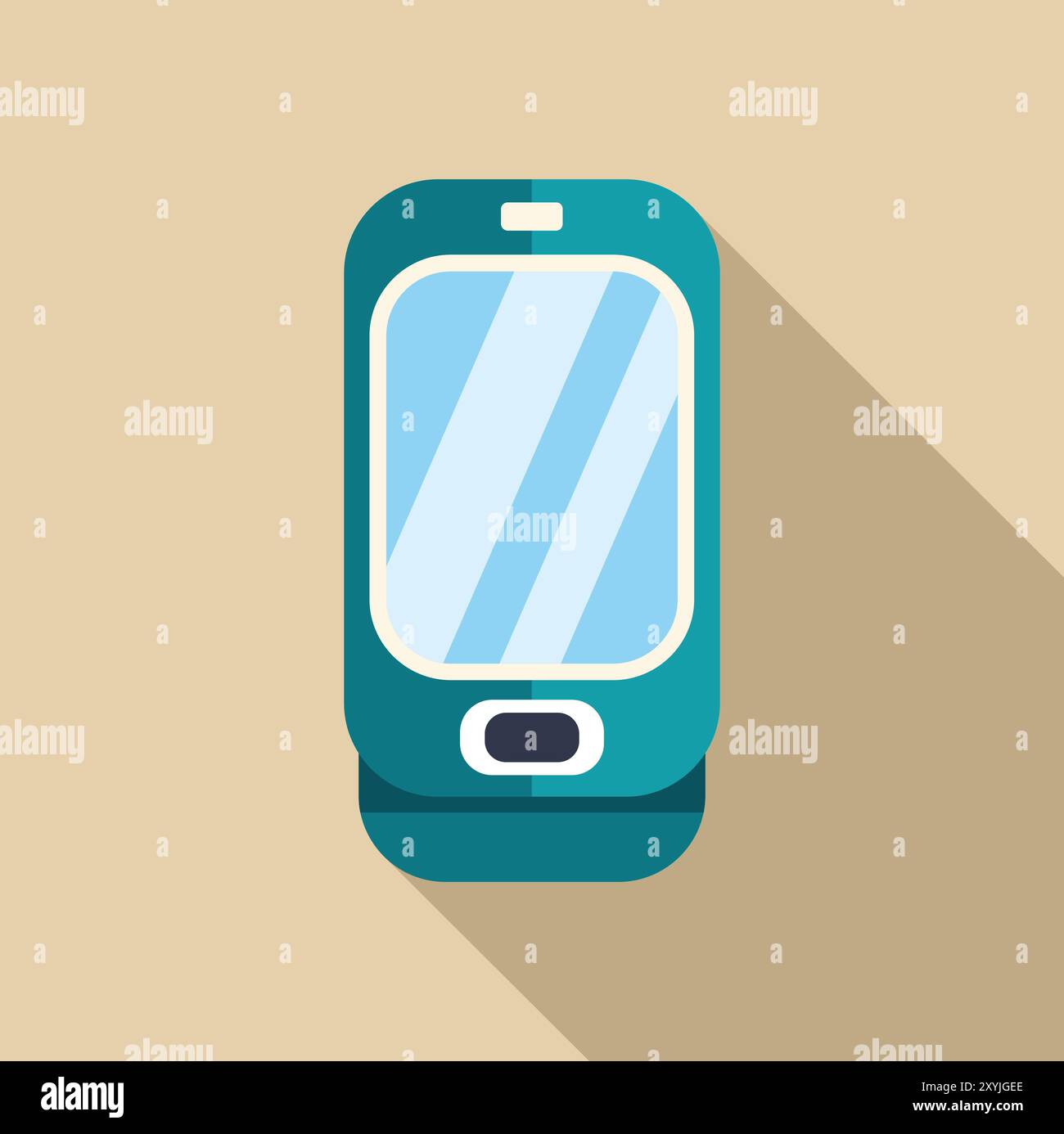 Minimalist vector illustration of a smartphone with its screen ...