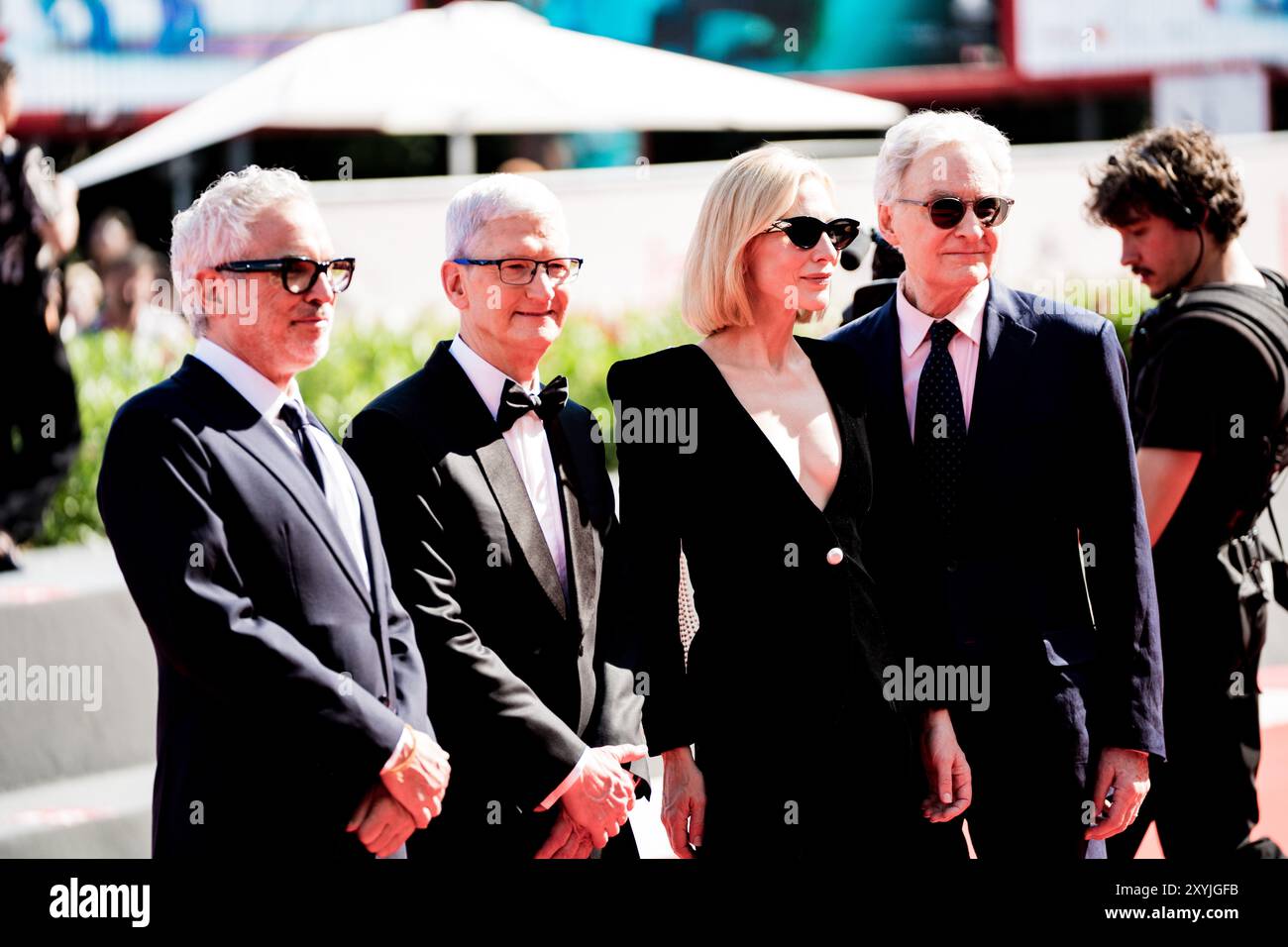 VENICE, ITALY - AUGUST 29 2024 - Tim Cook, Alfonso Cuaron, Cate ...
