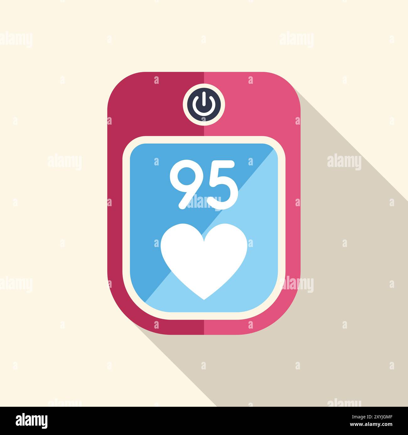 Heart rate monitor is displaying a healthy heart rate, representing a healthy lifestyle Stock ...