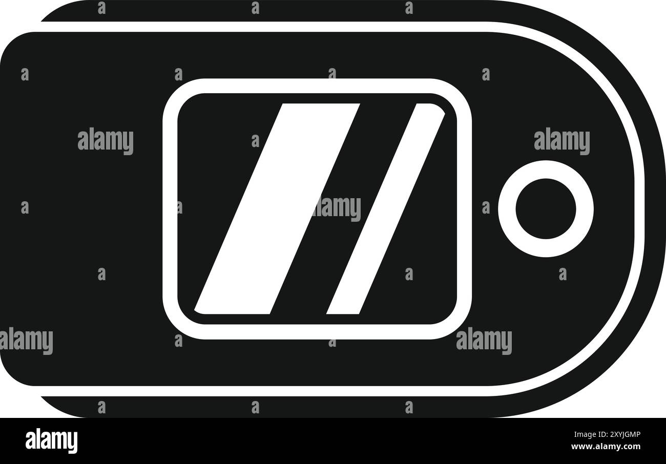 Simple vector illustration of a smart car key with a keyless entry ...