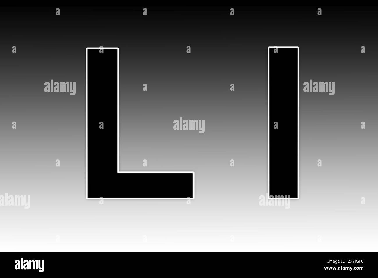 L plate Black and White Stock Photos & Images - Alamy
