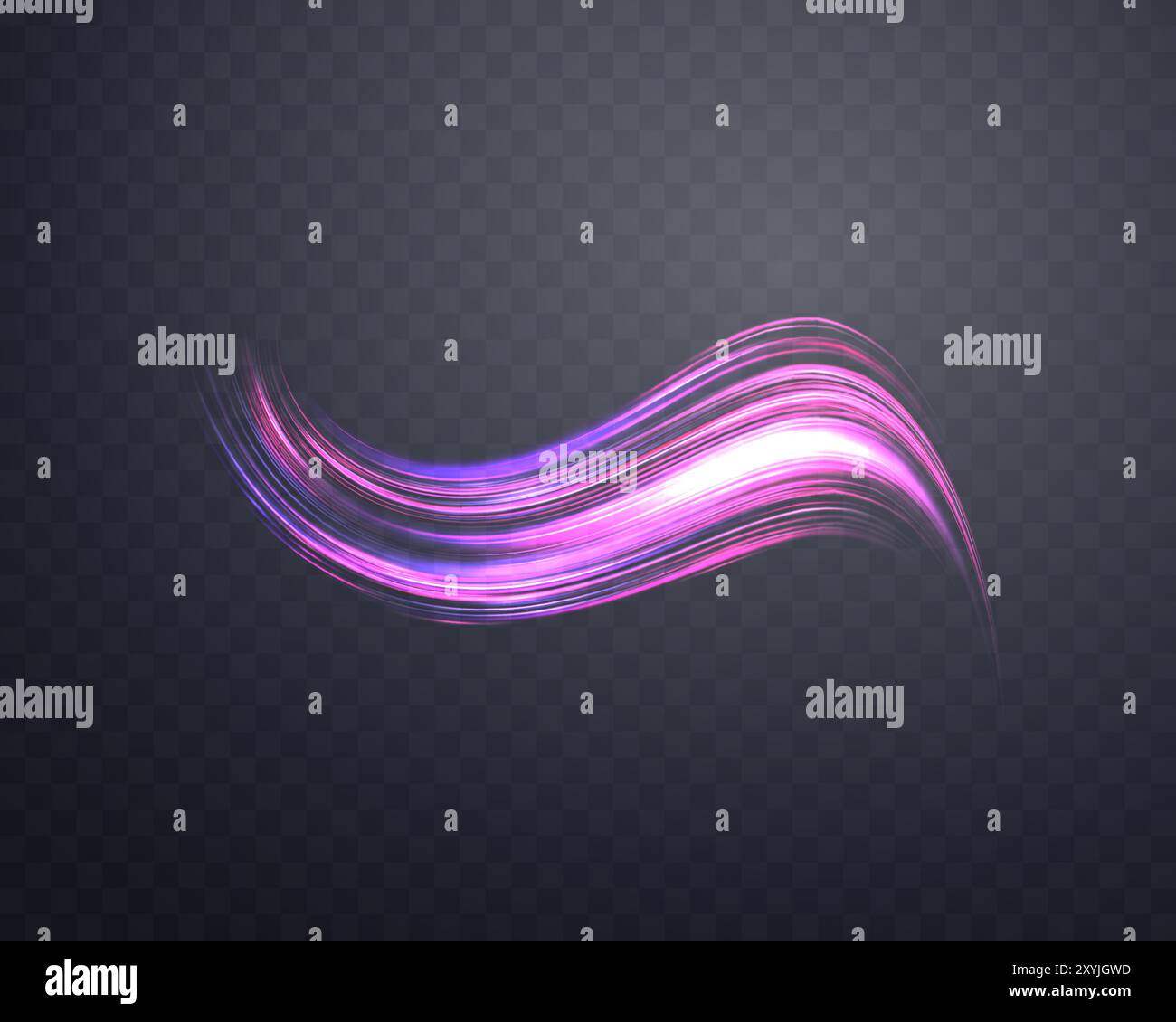 Glowing purple lines. Neon realistic energy speed. Abstract light ...