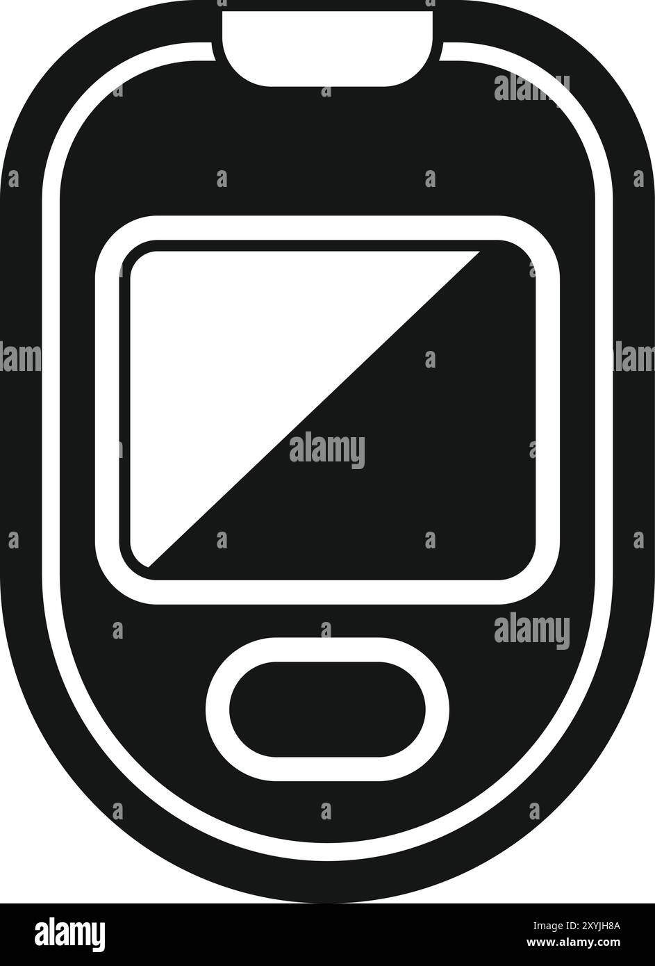 Simple vector icon of a glucometer showing the blood glucose level ...