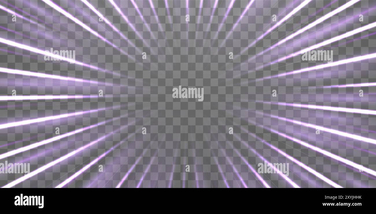 Radial speed rays, light neon flow, zoom in motion effect, purple glow speed lines, colorful ...
