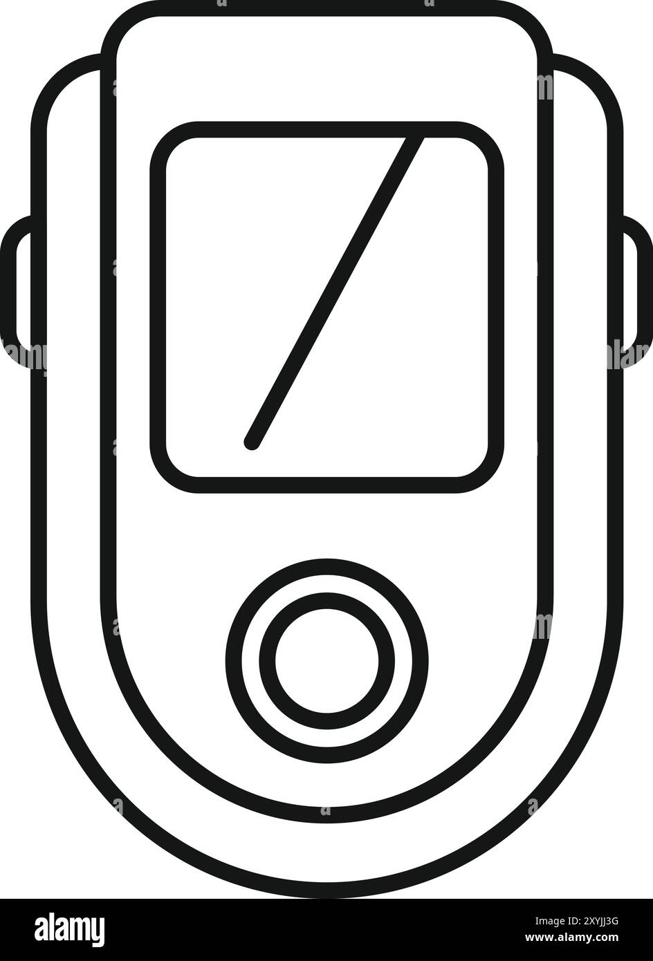 Line drawing of a dive computer displaying data, essential for safe ...