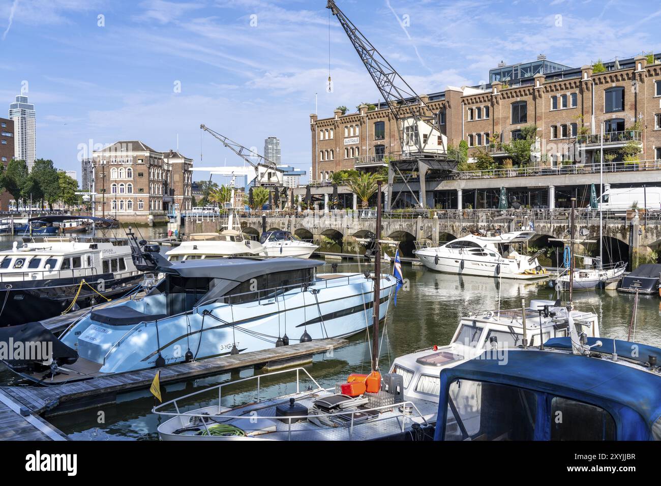 Rotterdam Marina, gastronomy, nightlife district, pleasure craft ...