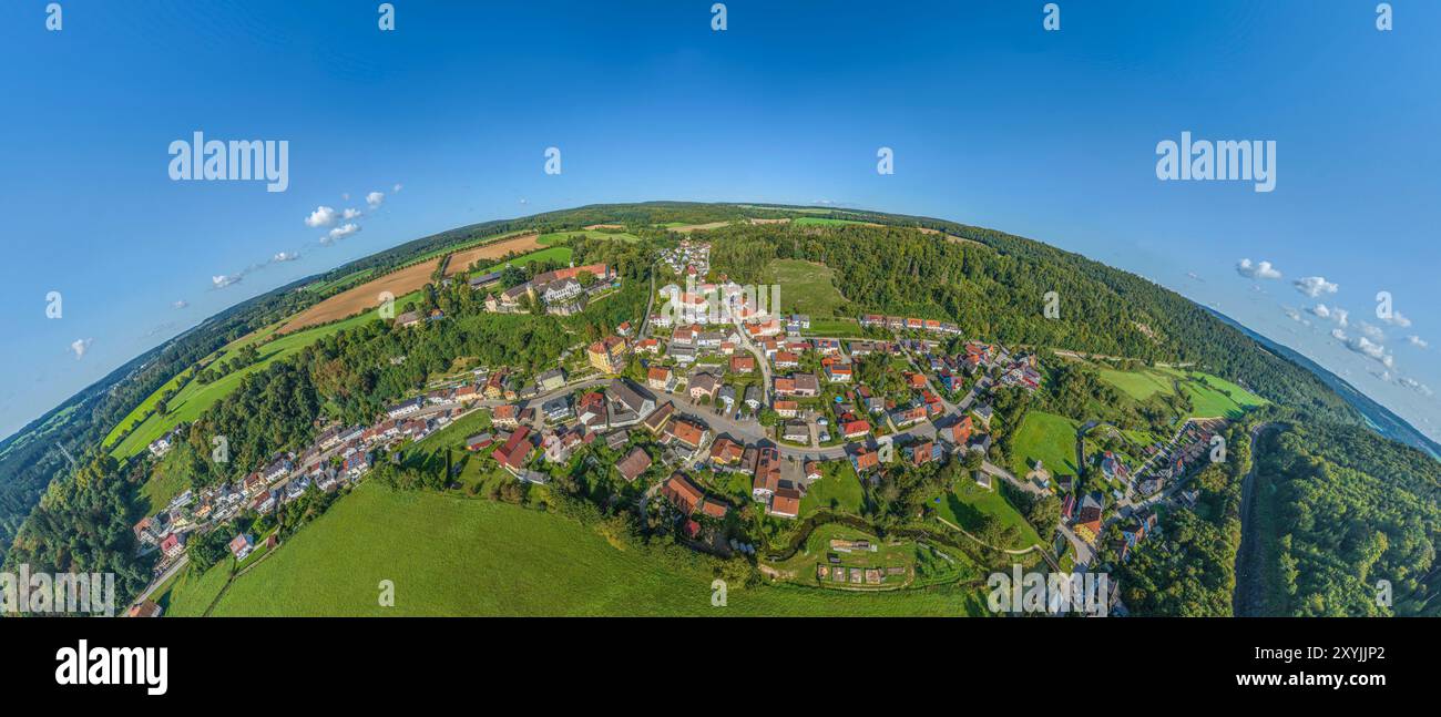 The village of Möhren and the Mörenbach Valley in the Nature Park ...